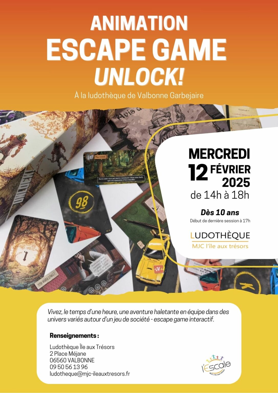 Animation Escape games UNLOCK! - Centre Social et Culturel l'Escale